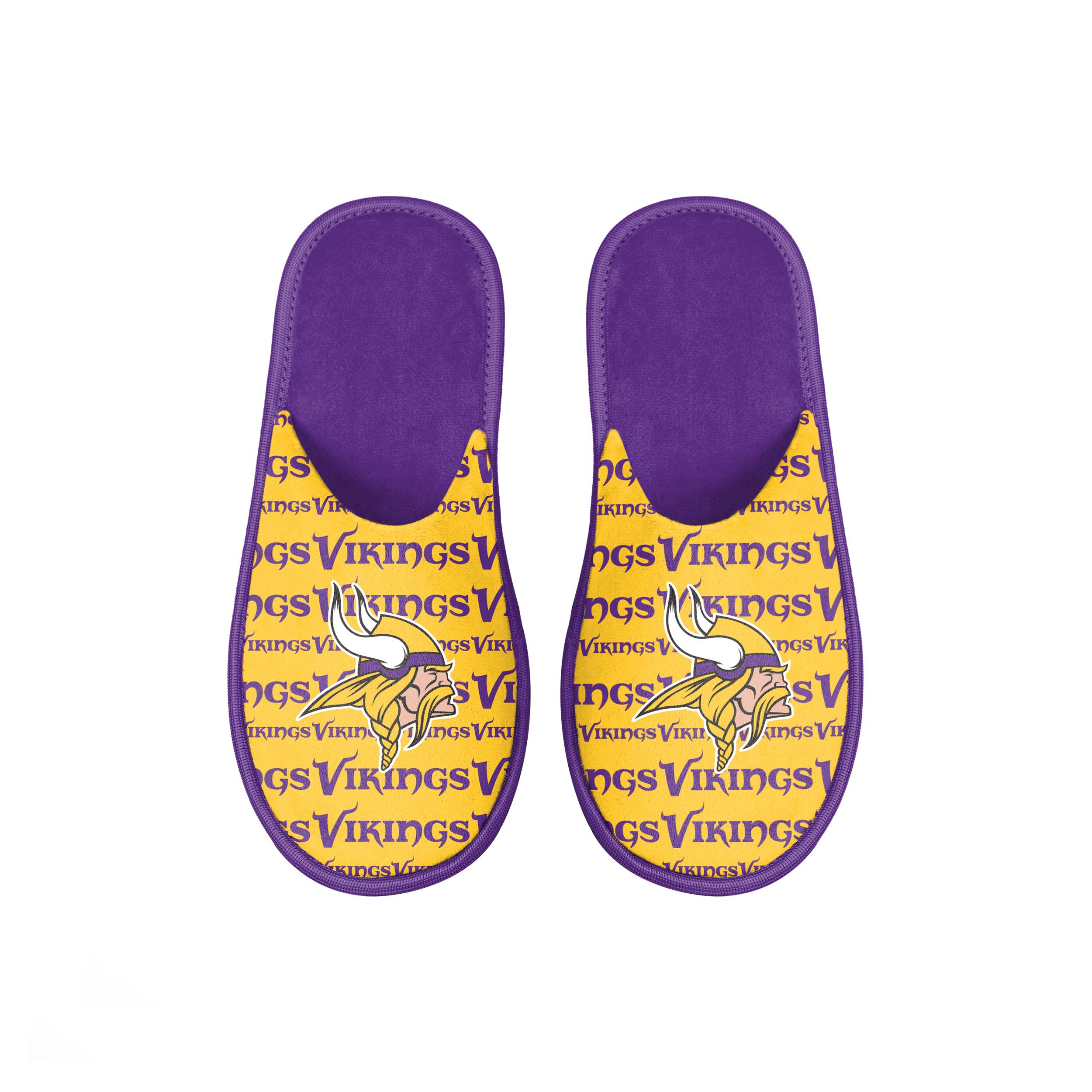 Youth FOCO Minnesota Vikings Scuff Wordmark Slide Slippers | SheFinds